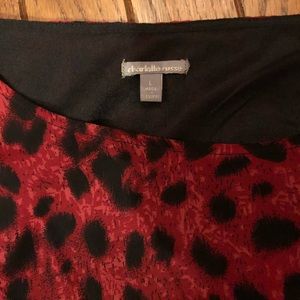 Charlotte Russe | Tops | Red Black Leopard Print Crop Top | Poshmark